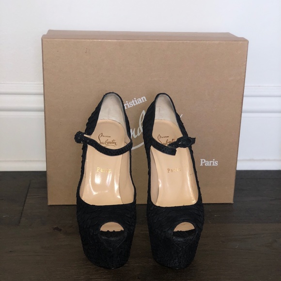 Christian Louboutin | Shoes | Christian Louboutin Black Python Lady ...